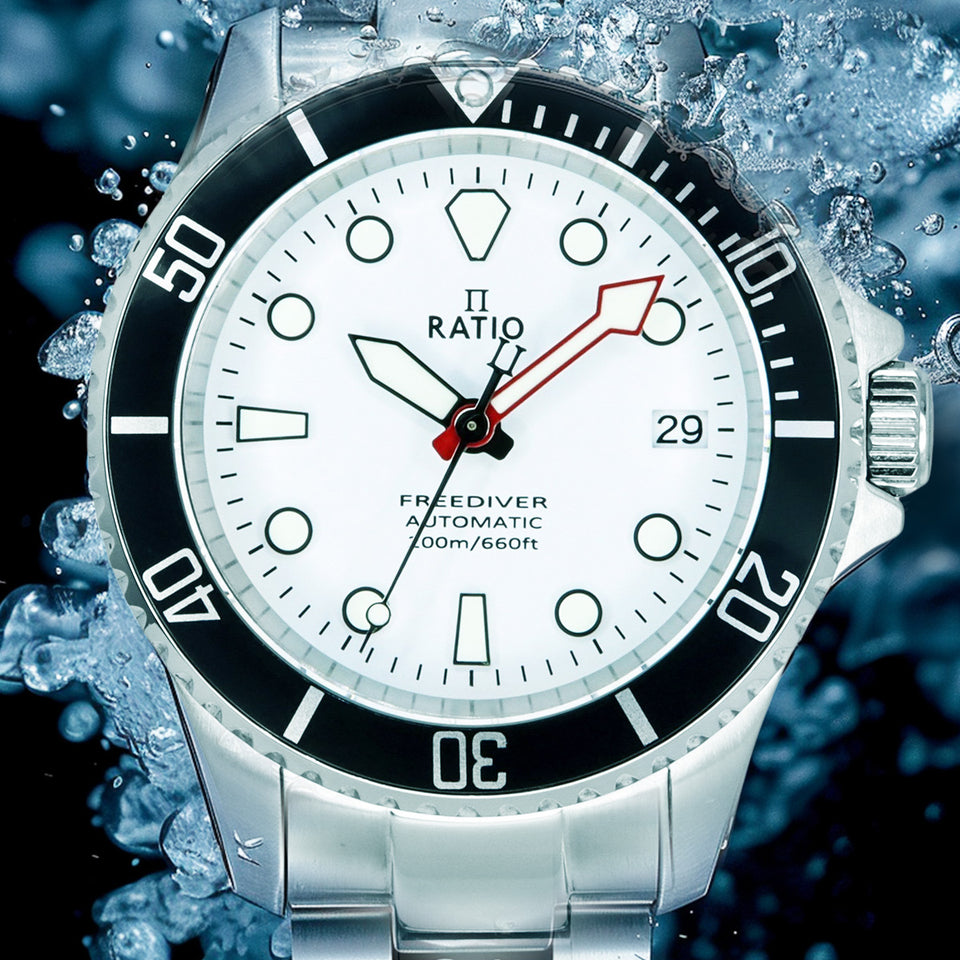 Ratio FreeDiver 200M White Dial RTF047 Men's Watch