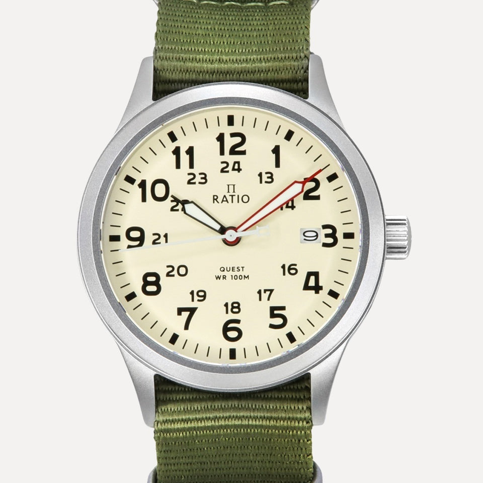 Ratio Quest Men's Field Watch Nylon Strap Quartz RTQ011 100M