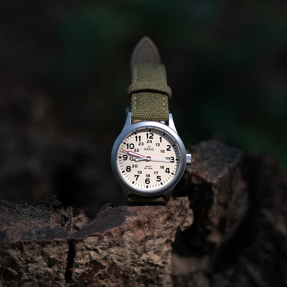 Ratio Quest Men's Field Canvas Strap RTQ019 100M Watch