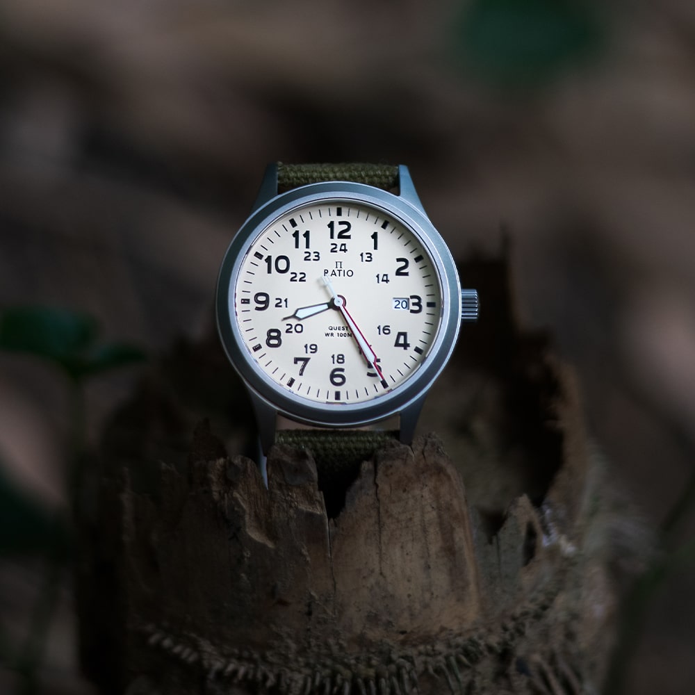 Ratio Quest Men's Field Watch Canvas Strap Quartz RTQ019 100M Watch