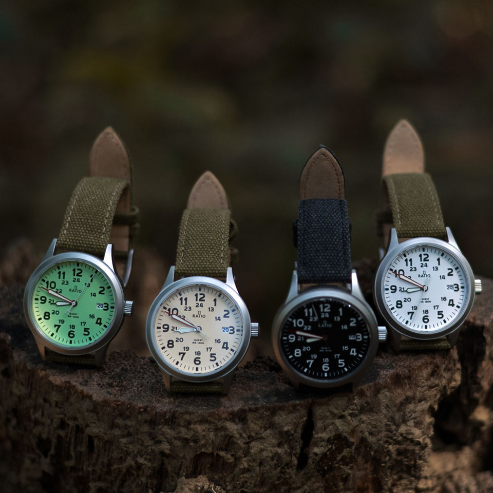 Ratio Quest Men's Field Canvas Strap RTQ019 100M Watch